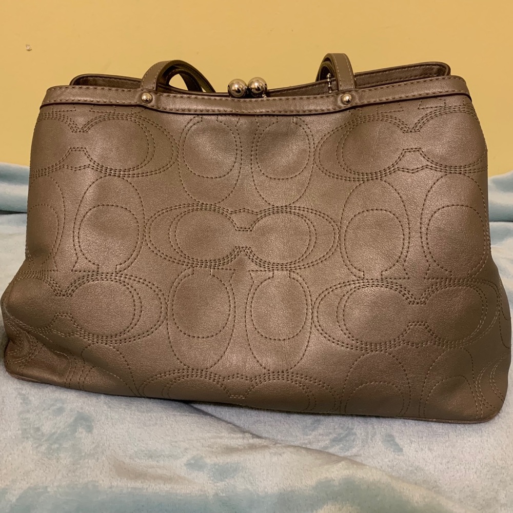 Coach Signature C Stitch Bronze Bag # A1276-F19413 - Gem